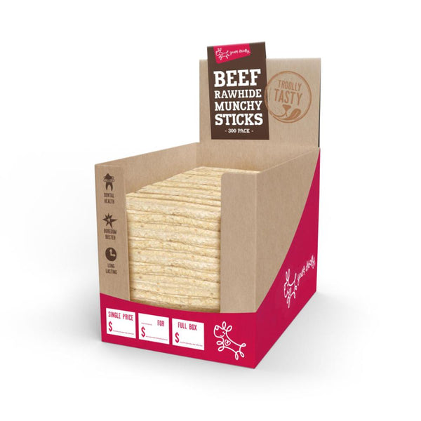 Yours Droolly Beef Rawhide Munchy Sticks - Pet & Paddock