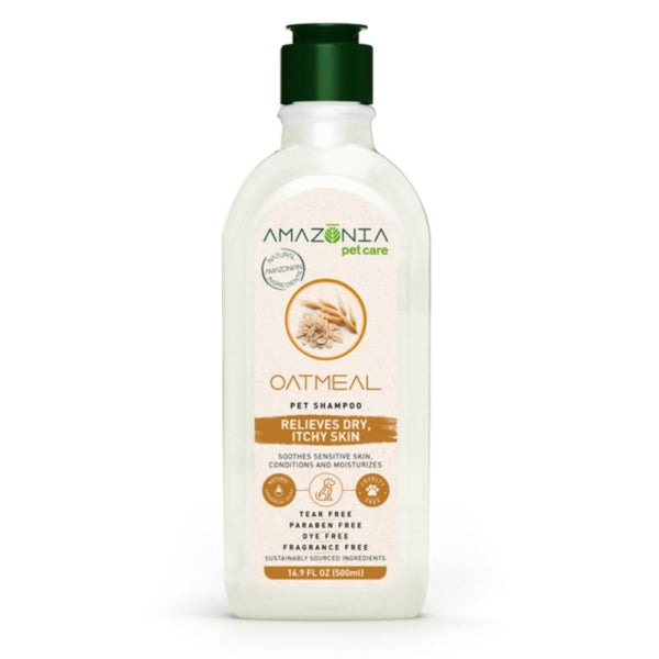 Amazonia Shampoo 500ml Oatmeal Dry Skin - Pet & Paddock